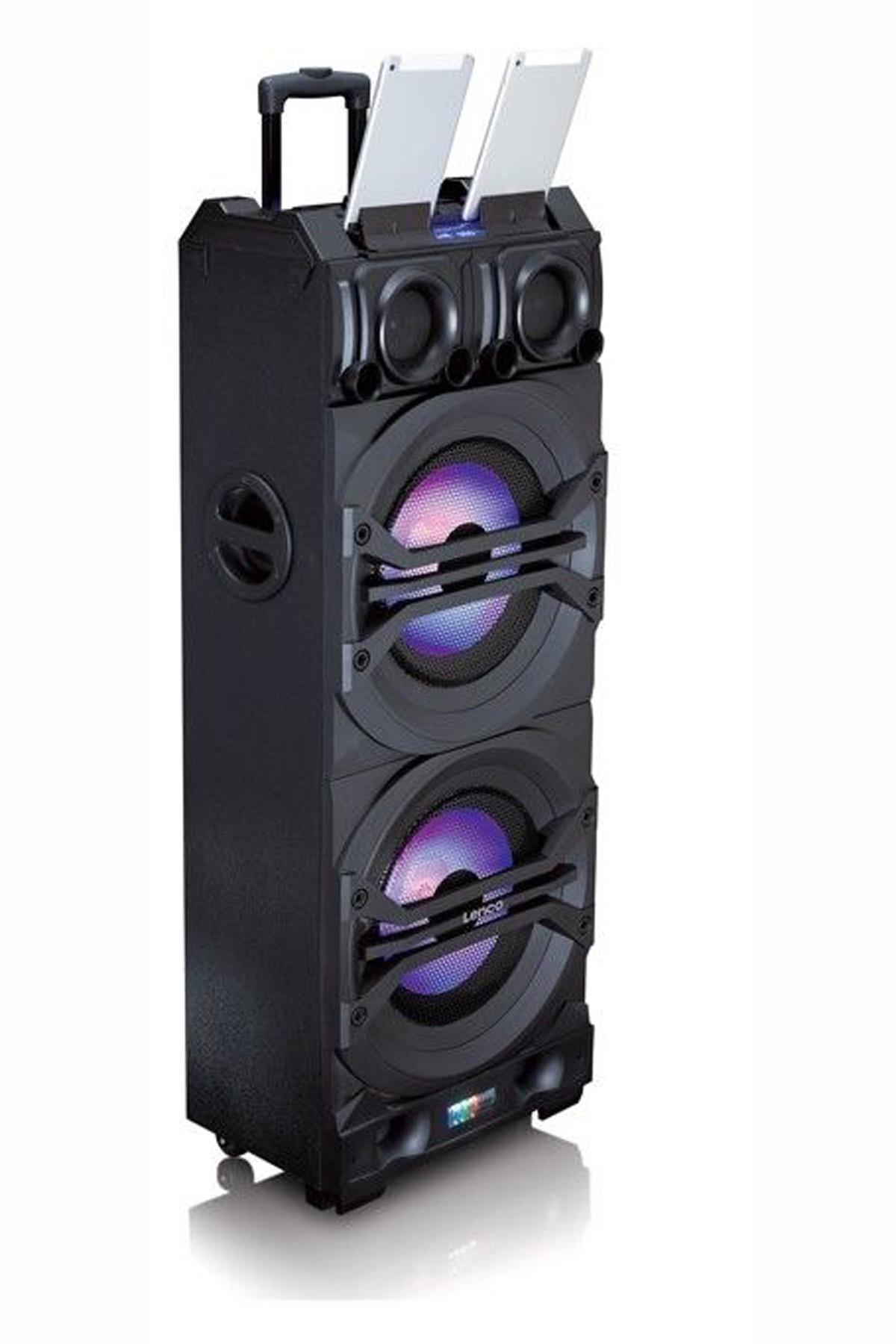 Lenco PMX-350 DJ Mixer Seyyar Ses Sistemi Trolley Speaker Mixer ...