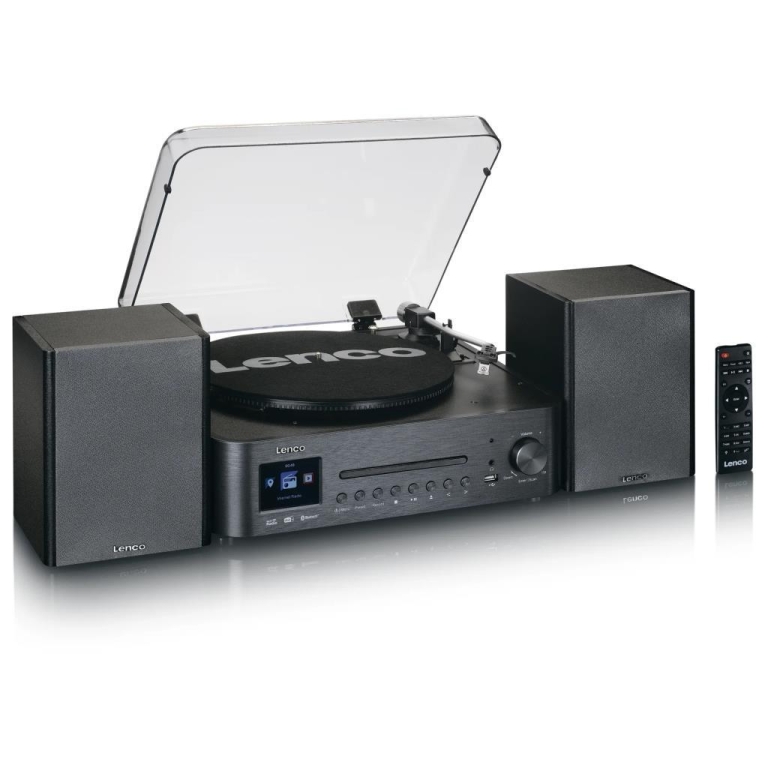 LENCO MC-460BK PİKAP Hİ-Fİ SETİ BLUETOOTHLU İNTERNET DAB+ RADYO CD MP3 ...