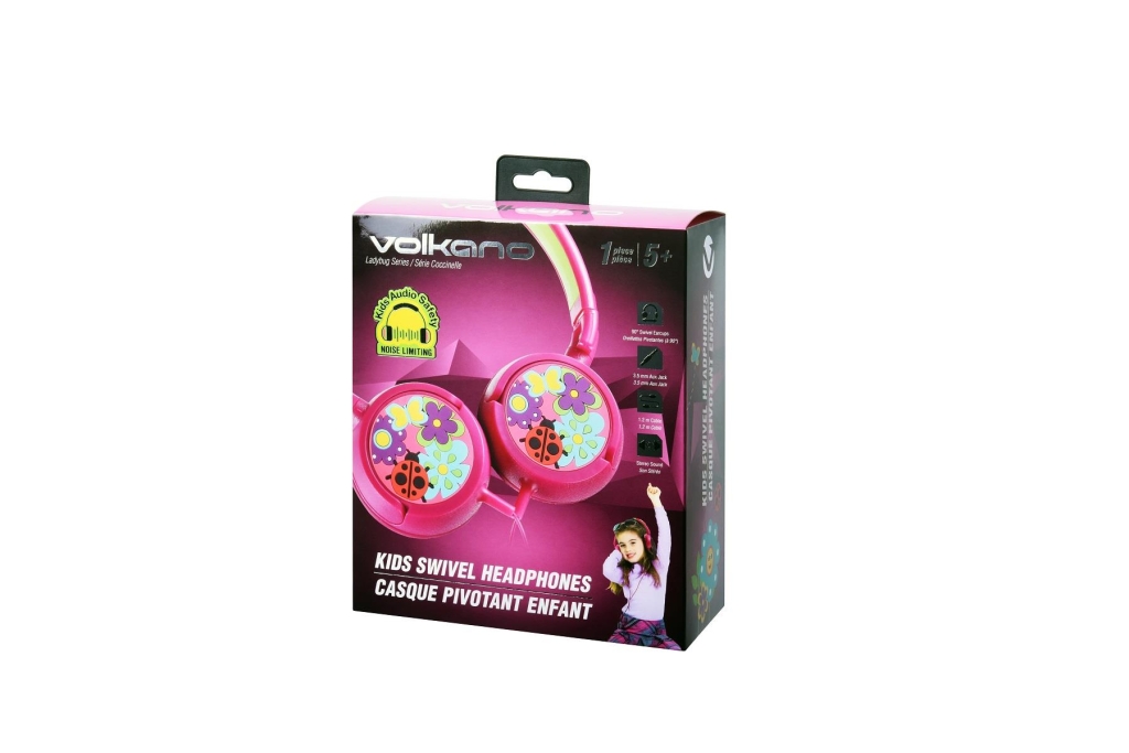 Volkano Uğur Böceği Kulaküstü Eğlenceli Çocuk Kulaklığı VK-2000-GML ...
